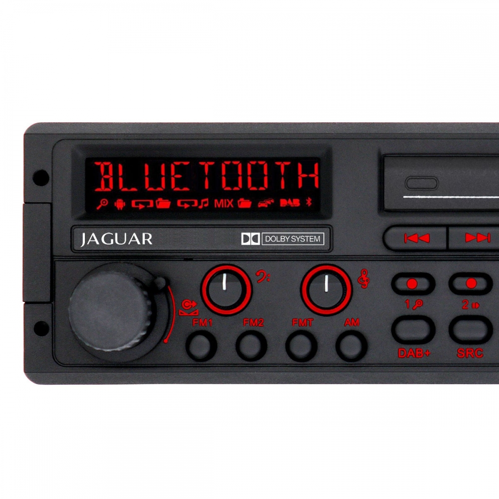 JAGUAR INSPIRED SQR-46 BLUETOOTH DAB+ 1-DIN CAR RADIO