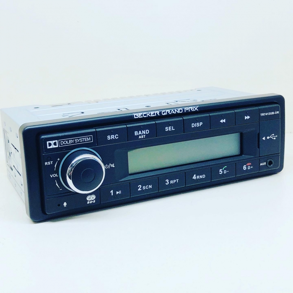 BECKER GRAND PRIX INSPIRED TR7412UBOR BLUETOOTH 1-DIN CAR RADIO