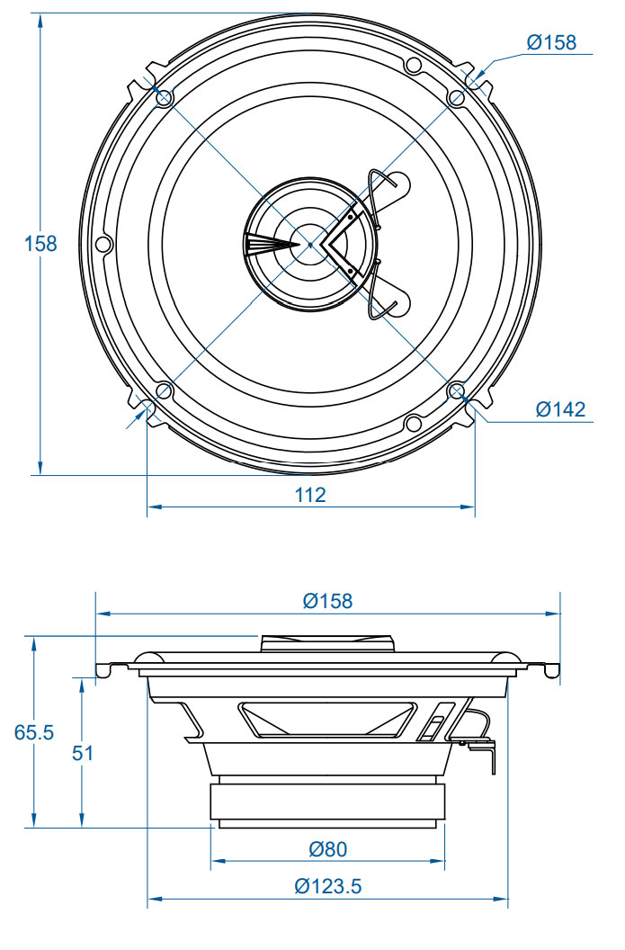AXIS 6-INCH 2-WAY COAXIAL SPEAKER SET